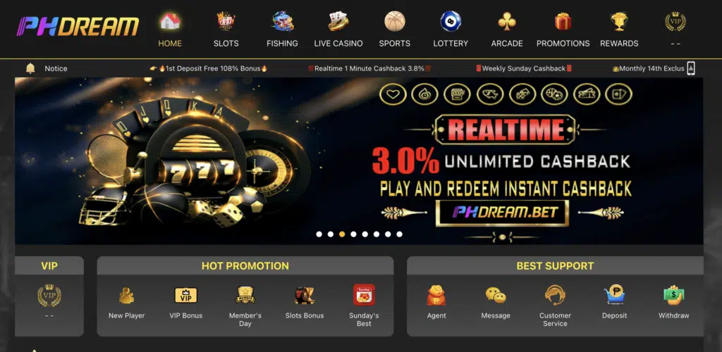 About PHDream online casino - PHDream
